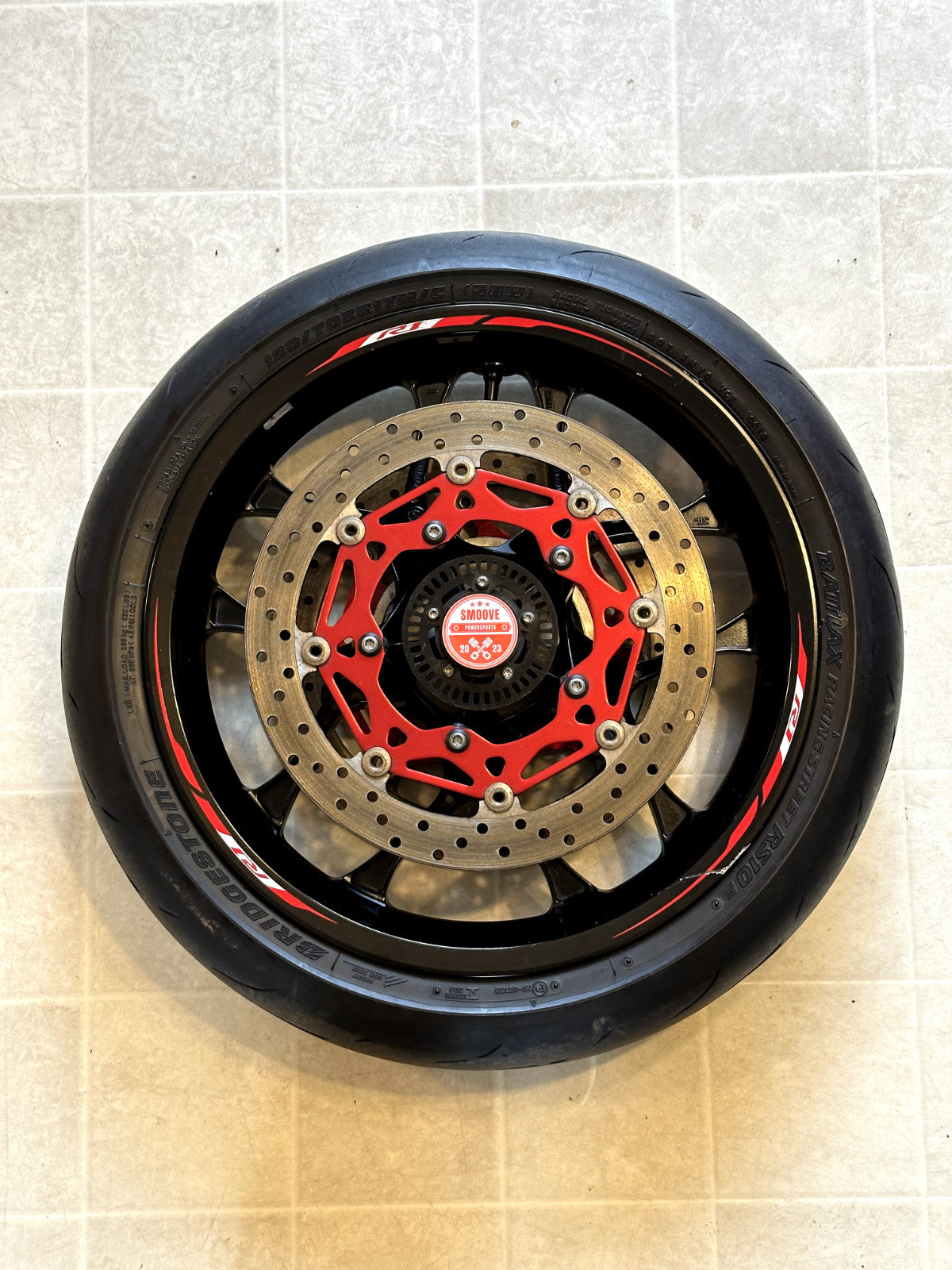 2015-2025 YAMAHA YZF R1 OEM FRONT WHEEL RIM ROTOR TIRE ABS RING BLACK ...